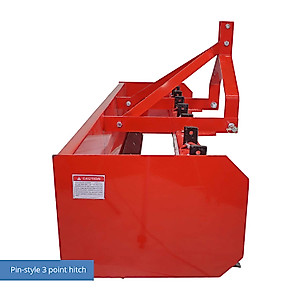 Titan Attachments Box Blade Tractor Attachment 7' Quick Hitch 3 Point Pin Style
