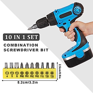 17 Pcs Flexible Drill Bit Extension, Include 2 Pcs Hex Shank 105° Right Angle Drill Attachment 3Pcs Drill Bit Holder 10 Short Screwdriver Bits 90° Angled Bits and Bendable Drill Bit Extension