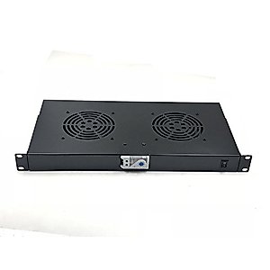 RAISING ELECTRONICS Rack Mount Temperature Control Server Fan Cooling System with 2 Fans 1U