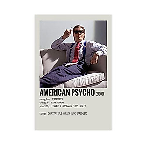 American Psycho Poster Canvas Poster Unframe: 12x18inch(30x45cm)