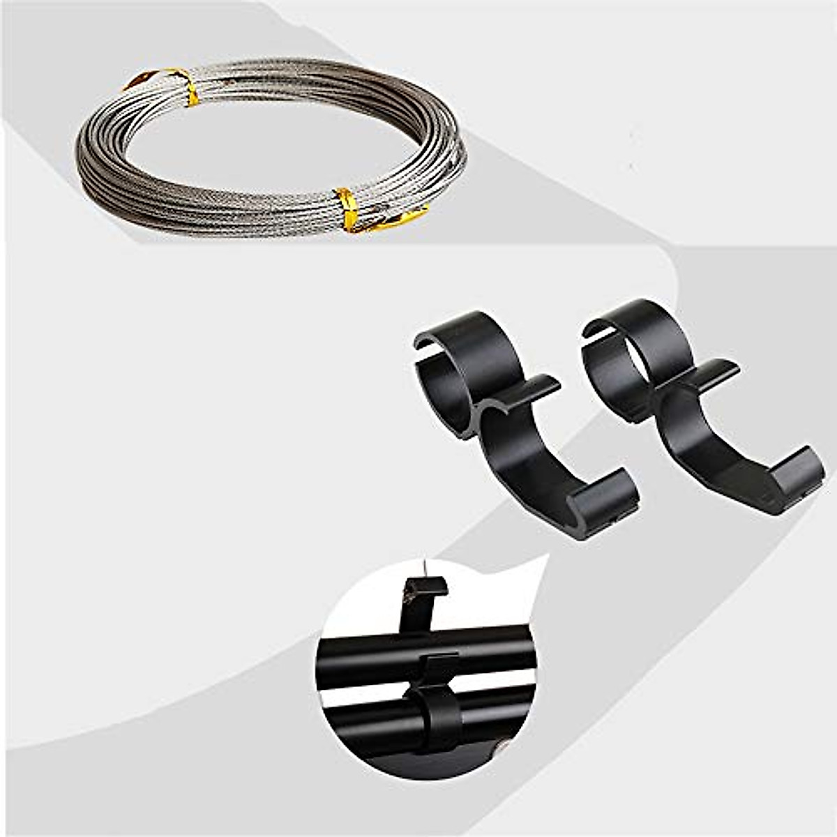 Drying rack Ceiling Mounted Small Balcony Pulley Single Rod Lifting Airer Dryer Aluminum Alloy Hand-Held 200 Cm