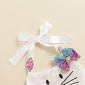 Toddler Baby Girls Princess Mesh Dress Easter Bunny Sequined Sleeveless Halter Tulle Tutu Dress Party Sundress (Colorful, 2-3 Years)