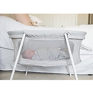 Regalo Baby Basics™ Infant Bassinet, Gray, Portable and Collapsible, Includes Padded Insert