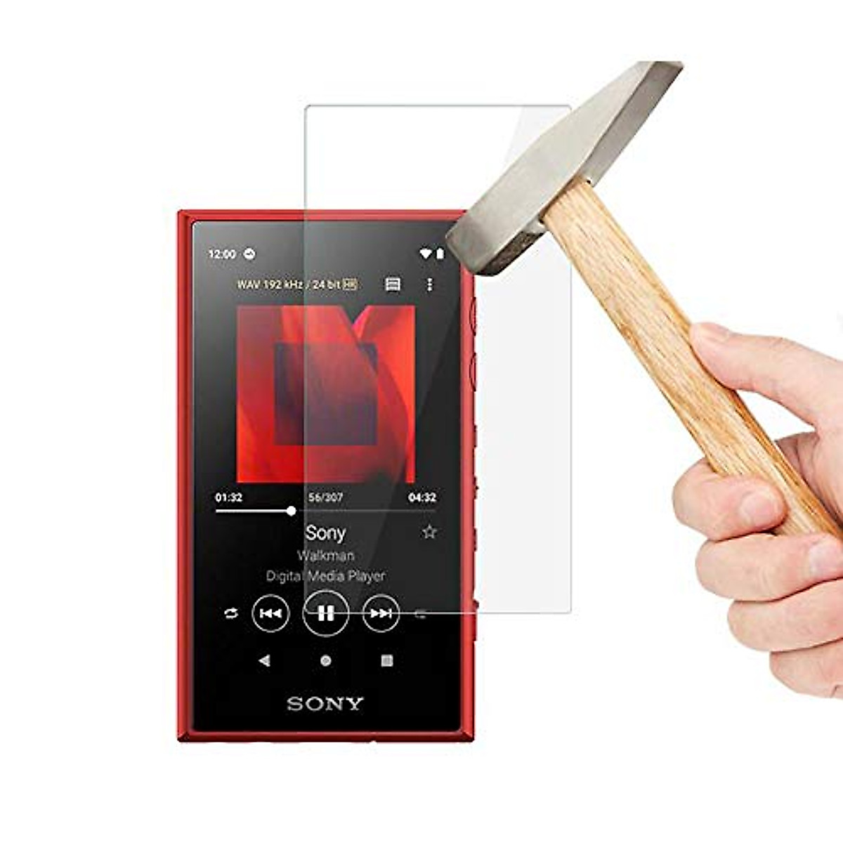 bestforyou 2PCS for Sony Walkman NW-A100 A105 A106HN A100TPS Tempered Glass, 9H Ultra Protective Glass Screen Protector Film A105HN A106 A107 (Pack of 2)