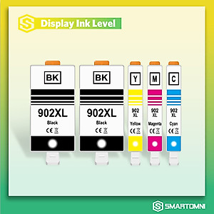 S SMARTOMNI 【Latest Firmware Version】 Compatible 902 XL Ink Cartridge Replacement for HP 902 902XL Ink Cartridge for use in HP OfficeJet 6950 6951 6954 6956 6958 Pro 6978 6968 6954 6960 6962 6975