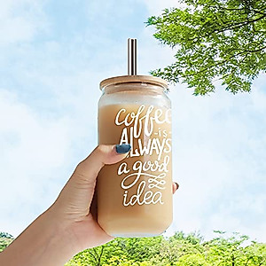 Frosted Beer Can Glass 18 oz - 12 Pack Individually Boxed For Sublimation Glass Blanks with Bamboo Lid and Plastic Straw Or For General Frosted Glass Cup Use - 6 Blank and 6 Multi-Color Glass Cans