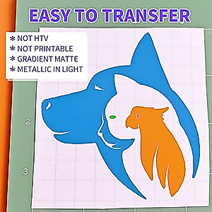 14 Pack Permanent Vinyl for Cricut, Lya Vinyl 12" x 12" Glossy Permanent Vinyl Sheets for Cricut and Silhouette, Cricut Vinyl for Mug & Cup & Glass Window, Party Decoration, Craft Cutter, Home Decal