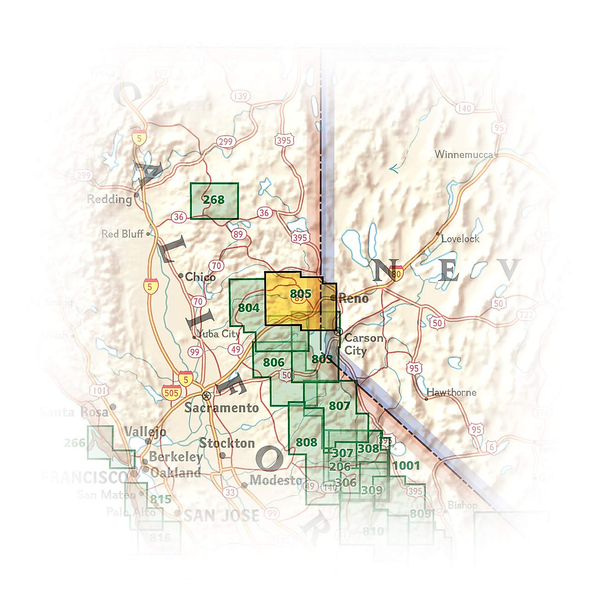 Tahoe National Forest East Map [Sierra Buttes, Donner Pass] (National Geographic Trails Illustrated Map, 805)