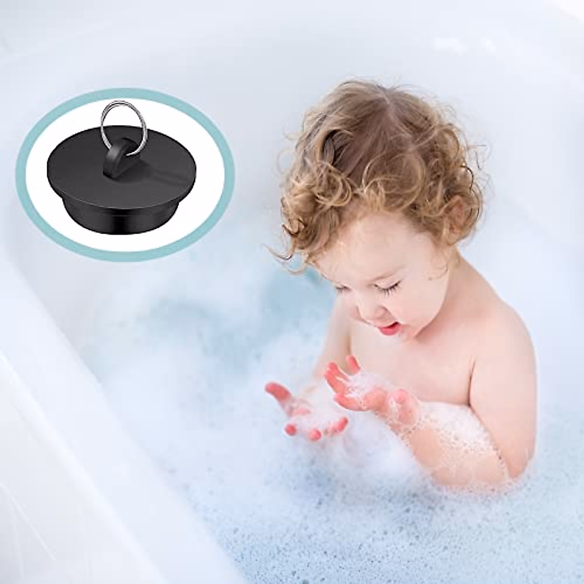 Drain Plug, 3 Pieces Sink Plug Sink Plug 3 Sizes Plug Drain Plug Bath Plug Bathtub Sink Plug for Sink Kitchen and Bathroom