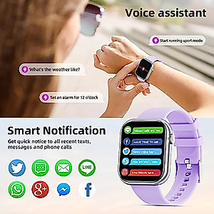 Hwagol Smart Watch,Bluetooth Call Smartwatch for Men Women,Monitor Heart Rate/Sleep/Blood Oxygen/Pedometer,Multiple Exercise Modes,Compatible with iOS and Android, 1.85-inch Screen Fitness Trackers