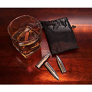 Set of 6 Whiskey Stones Extra Large with Base, Gifts for Christmas Stocking Stuffers, for Men Dad, Unique Ideas for Birthday Boyfriend Him Cool Gadgets for Husband Brother