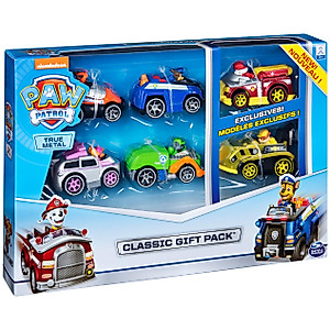 Paw Patrol, True Metal Classic Gift Pack of 6 Collectible Die-Cast Vehicles, 1:55 Scale