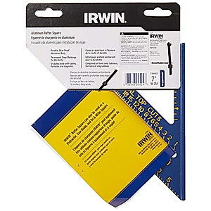 IRWIN Tools Rafter Square, Hi-Contrast Aluminum, Blue , 7-Inch (1794463)