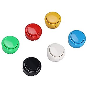 12Pcs 30mm Arcade Joystick, Game Console Buttons for Hori and for MadCatz Joysticks, Replacement Button for Arcade Joystick Game Console