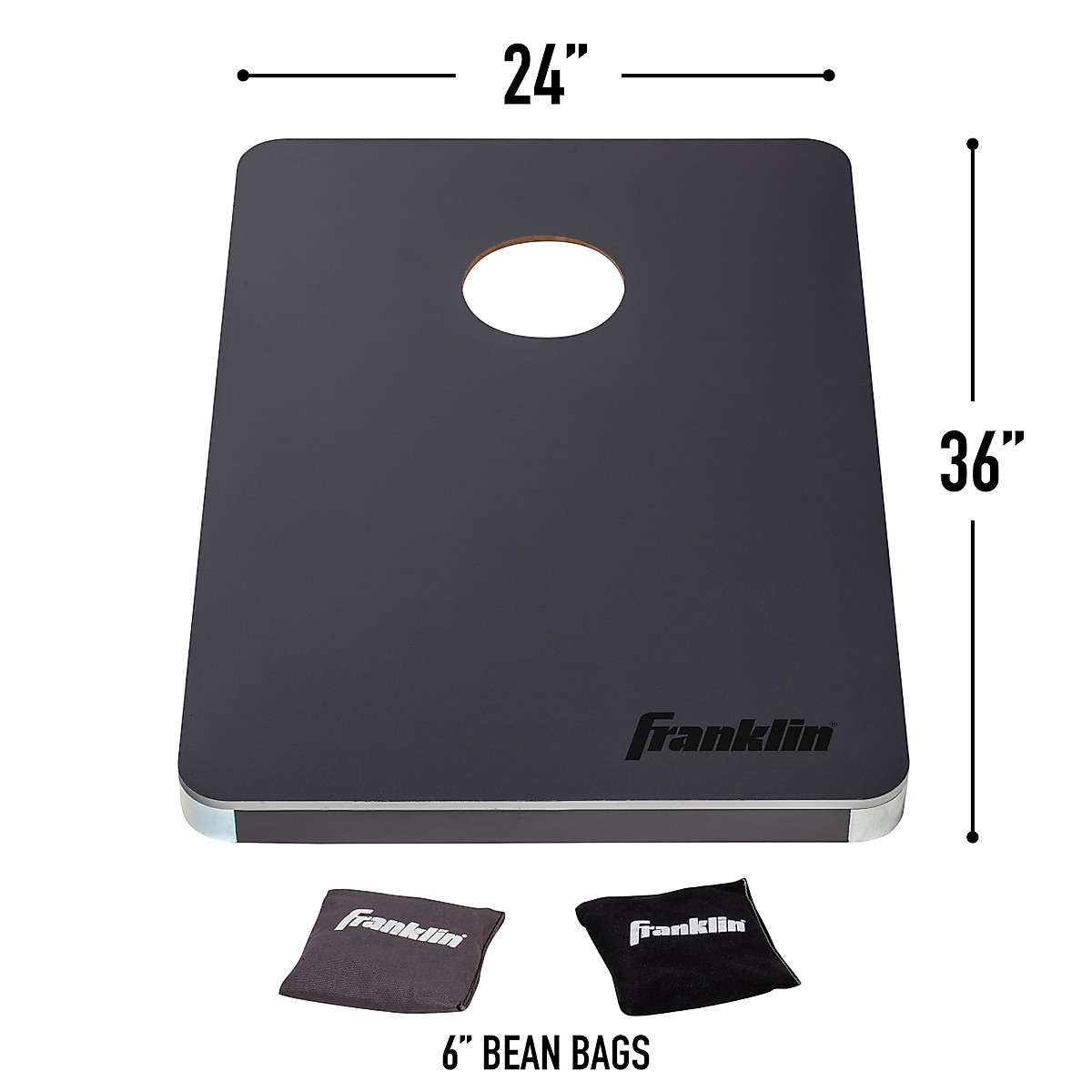 Franklin Sports 36" Cornhole Set — Includes 36-Inch x 24-Inch Targets, 8 Regulation Bean Bags, and Carry Bag