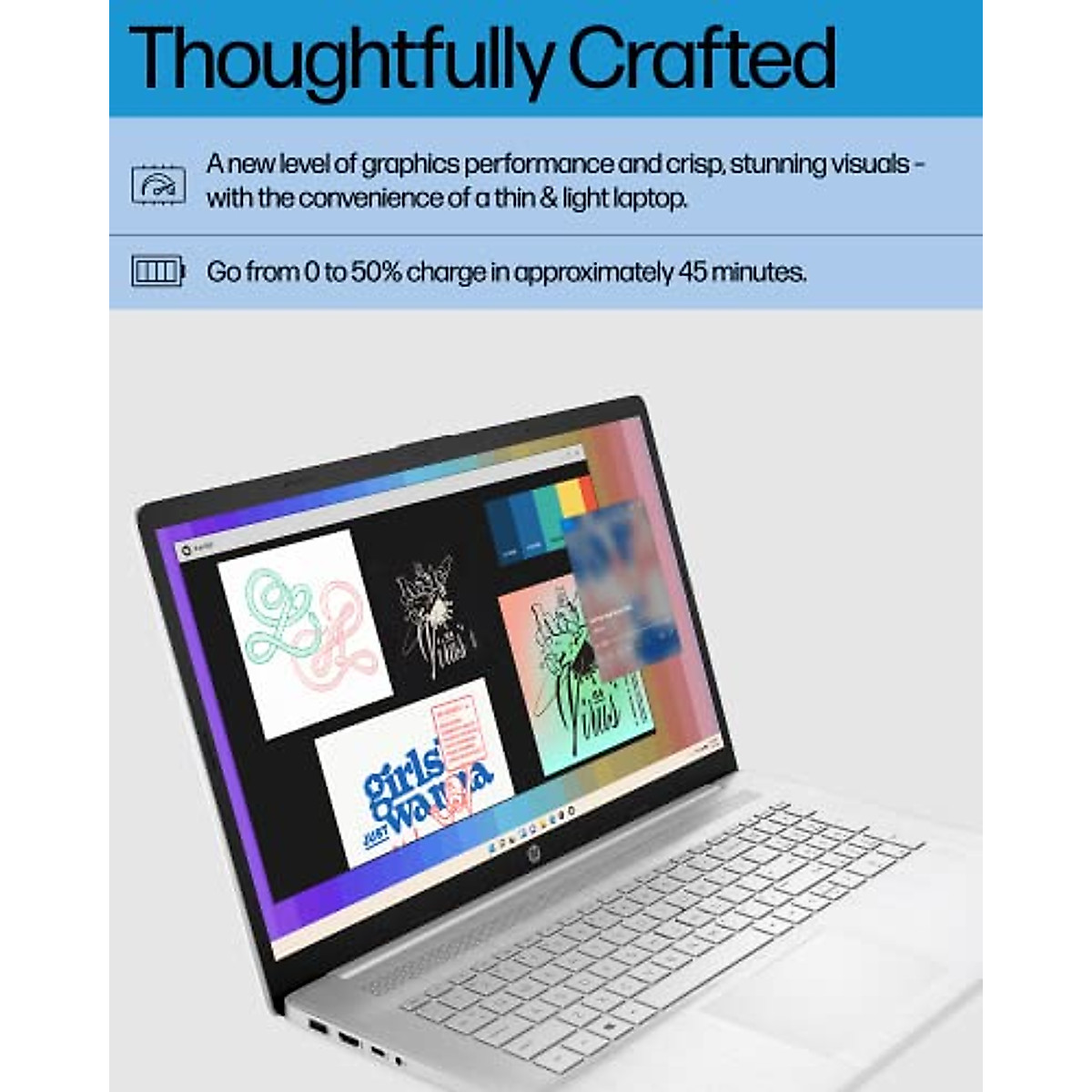 HP 17-inch Laptop, 11th Generation Intel Core i5-1135G7, Intel Iris Xe Graphics, 8 GB RAM, 512 GB SSD, Windows 11 Home (17-cn0026nr,Natural Silver) (Renewed)