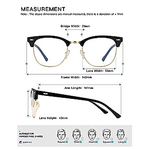 ANYLUV Blue Light Blocking Glasses for Women Men Computer/Gaming/TV/Phones Glasses Anti Eyestrain UV400(3 Pack)