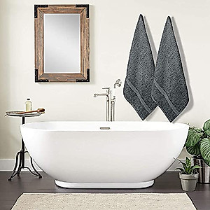 Simpli-Magic 79403 Bath Towels, Gray, 24x46 Inches Towels for Pool, Spa, and Gym Lightweight and Highly Absorbent Quick Drying Towels