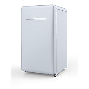 Winia WFR044RCNL Retro Compact Refrigerator, 4.4 Cu. Ft, City Blue