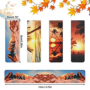 MWOOT 30 Pcs Natural Scenery Magnetic Bookmarks, Magnet Page Markers Set for Book Lovers, Creative Landscape Magnetic Page Clips Bookmark for Kids Students School Reading Supplies (30 Styles,6x2CM)