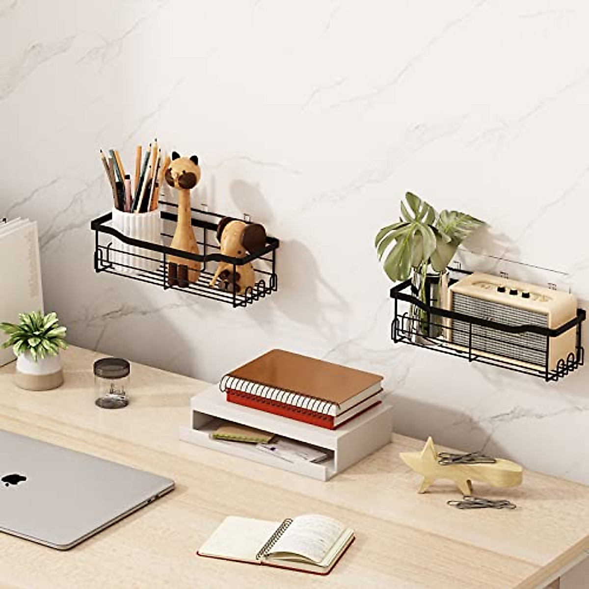 YGMMGY Shower Caddy Bathroom Organizer, Shower Shelves [9-Pack], Adhesive Shower Accessories Organizer, Large Capacity Shower Racks, Rustproof Stainless Steel Bathroom Shower Organizer