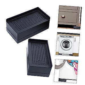 Angoily 2pcs Furniture Heightening Pads Floor Sofa Black Furniture Home Furniture Chair Foot Riser Pad Floor Drying Fan Washing Machine Foot Riser Pad Non-Skid Fridge Mats Fridge Foot Mats