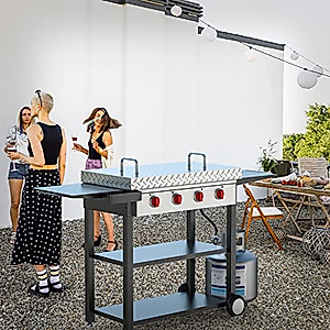 Blackhoso 32 inch Griddle Cover for Camp Chef FTG600 Griddle Hood Stainless Steel Cooking Cover Use Camp Chef Table Top Griddle