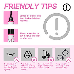 CALAILIS Lash Glue, Cluster Lash Glue for DIY Lash Extensions Super Strong Hold 48 Hours Long Lasting Lash Extension Glue for Lash Cluster Waterproof Non-Irritating Fast Drying Lash Glue