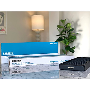 Shott Tech RAD360C Copper Water Cooling Radiator, 360mm, Slim Triple, Black