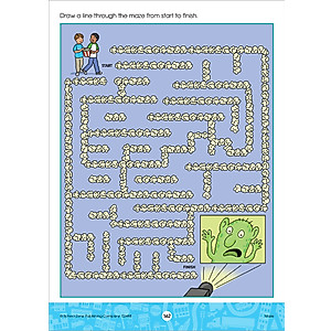 School Zone - Explore the City Kindergarten Learning Workbook - 240 Pages, Ages 5 to 6, Stickers, Alphabet, ABCs, Search & Find, and More (Easy-Tear Top Bound Pad)