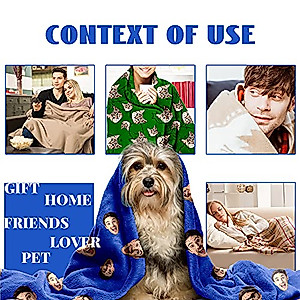 DIYKST Custom Photo Throw Blanket Customized Pictures Blanket Personalized Soft Fleece Blanket for Family Wedding Birthday Christmas Valentines Day Gifts for Women Him Her