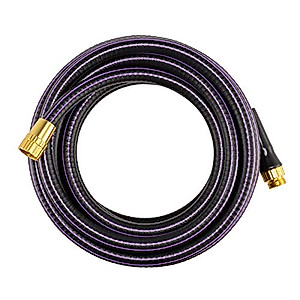 Giraffe Tools Reinforced Garden Hose 5/8 in. x 25 ft, No Kink Heavy Duty Polyvinyl Chloride Hose with Bend Protection, Male and Female Fittings