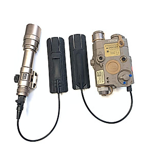 LThyzszb Tactical Light Pressure Switch Mount Plate Kit TD Scar Pocket Panel for 20mm Picatinny Rail Flashlight PEQ Remote Switch Accessories (Black)