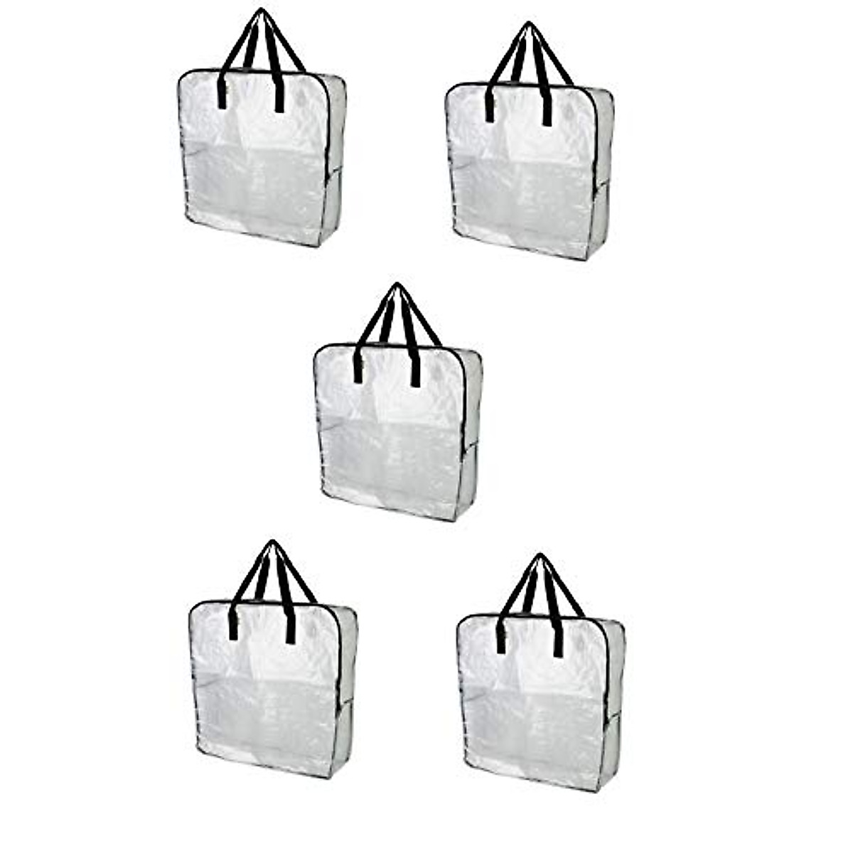 IKEA DIMPA Extra Large Storage Bag, Clear Heavy Duty Bags, Moth Moisture Protection Storage Bags (Pack of 5, 25 ½x8 ¾x25 ½)