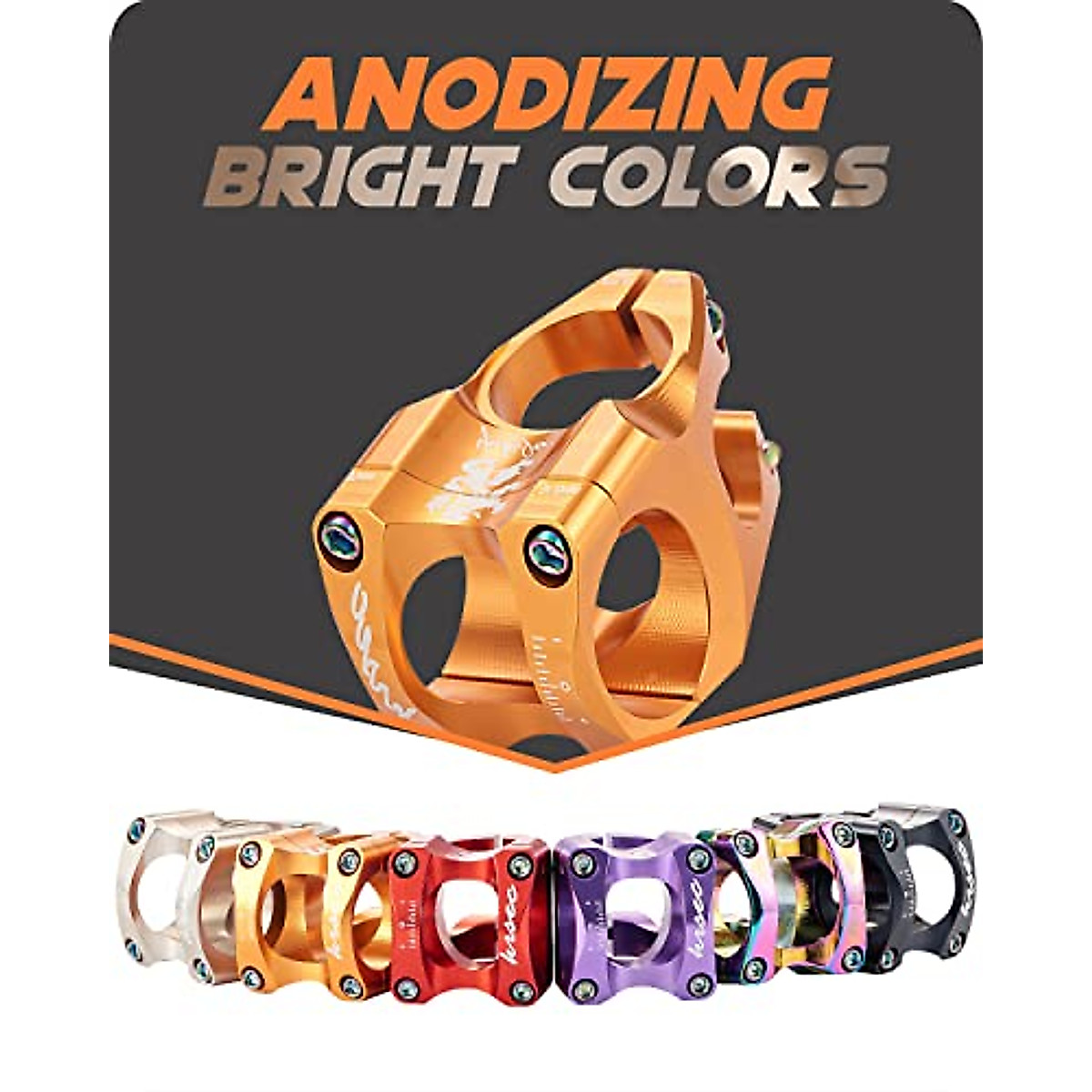 Bike Stem 35mm Short MTB Handlebars Riser Ultra-Light CNC Aluminum Alloy 31.8*28.6mm For Mountain bike Enduro Trail AM XC FR DH Bicycle Parts (Black)