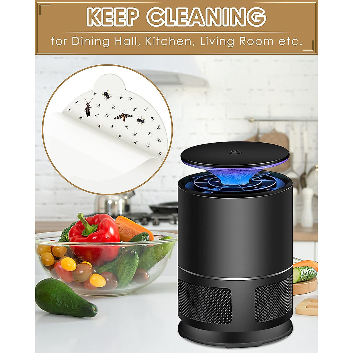 30 Pack 4.3” Replacement Glue Boards for Katchy, Indoor Glue Boards Refill Sticky Cards Compatible with Katchy, for Fenun and Other Models (White)