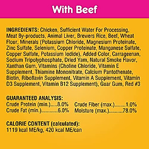 PEDIGREE CHOPPED GROUND DINNER Adult Canned Soft Wet Dog Food Variety Pack, with Chicken and with Beef, 13.2 oz. Cans 12 Pack