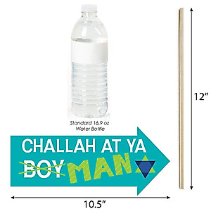 Big Dot of Happiness Funny Blue Bar Mitzvah - Boy Party Photo Booth Props Kit - 10 Piece