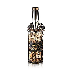 True Wine Cork Holder, Decorative Wine Cork Storage and Decor, Set of 1, Rustic Bronze Finish