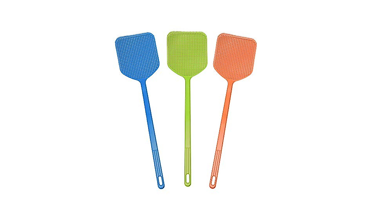 FRASTO Heavy Duty Rubber Fly Swatter - Pack of 3