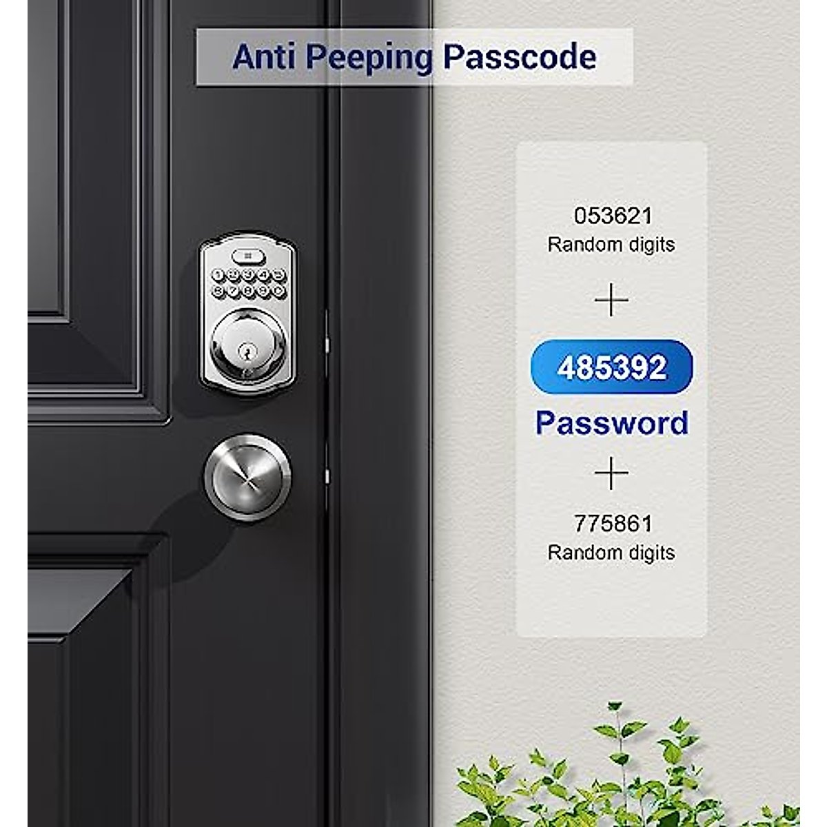 Veise KS02D and KS01C Door Lock with Handle Set Bundle