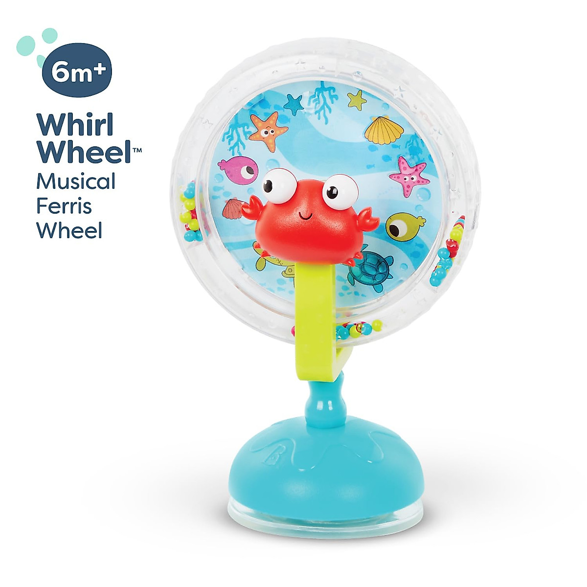 B. toys- B. baby- Baby Table Top Ferris Wheel Toy – High Chair Toy – Musical Toy with Songs & Sounds – Educational & Developmental – Whirly Wheel- 6 Months +