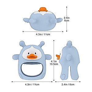 Teething Toys for Babies 0-6 Months, Never Drop Silicone Baby Teether, Hand Pacifier for Sucking Babies, Soothing Pain Relief, Best Chew Toy for Teething Baby, Teething Mitten for New Born - Blue
