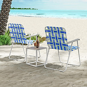 Tangkula Folding Lawn Chairs Set of 6, Portable Webbed Chairs with Webbing Seat & Back, Widened Armrests, Heavy Duty Metal Frame, Lightweight Patio Dinning Chairs for Yard, Camping, Poolside, Beach
