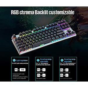 Meetion RGB Backlit Blue Switch Mechanical Gaming Keyboard MT-MK04
