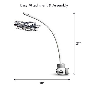 Munchkin® Baby Bloom™ Mobile for Munchkin Swing - High-Contrast Infant Mobile with Mirror