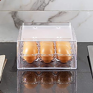 Ettori 2pcs Soda Can Organizer for Refrigerator and Egg Holder for Refrigerator BPA Free Fridge Organizer