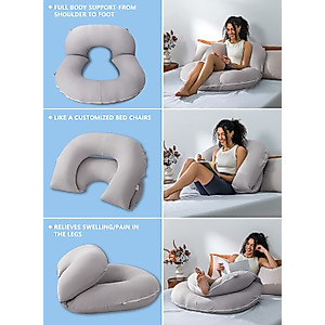 INSEN Reading Pillow, Back Pillow for Sitting in Bed for Reading, Nurse & Relax, Reading Pillow for Adults, Moms & Kids, Sit Up Pillow for Bed