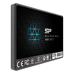 Silicon Power-256GB SSD 3D NAND A55 SLC Cache Performance Boost SATA III 2.5" 7mm (0.28") Internal Solid State Drive