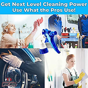 Leak-Free, Chemical Resistant Spray Head 5 Pk Industrial Spray Heads Only (No Bottles) for Auto/Car Detailing, Window Cleaning and Janitorial Supply. Heavy Duty Low-Fatigue Trigger and Nozzle.